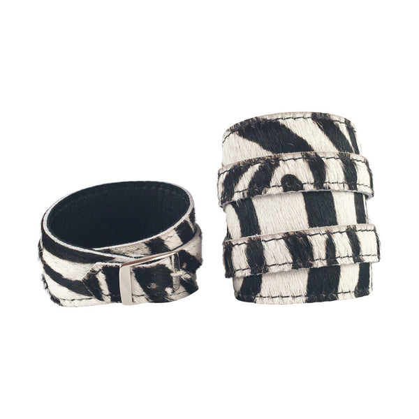 Zebra Cowhide Leather Cuff Australia | outcropaustralia